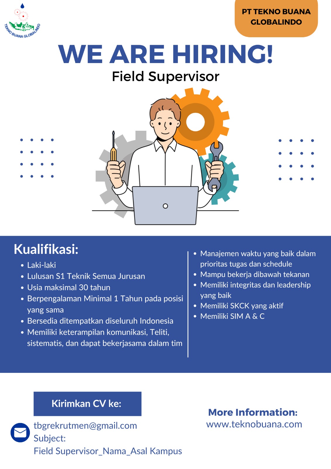 Lowongan Kerja Pt Tekno Buana Globalindo