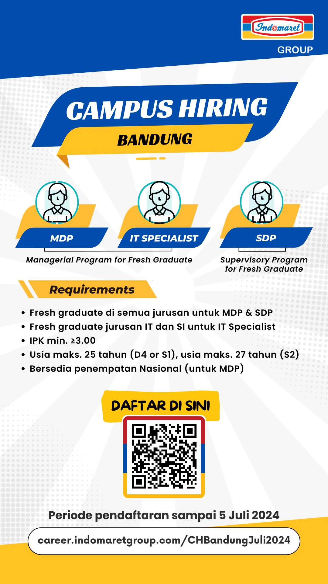 CAMPUS HIRING, JUNI 2024, UNJANI, INDOMARET GROUP - PT INDOMARCO PRISMATAMA
