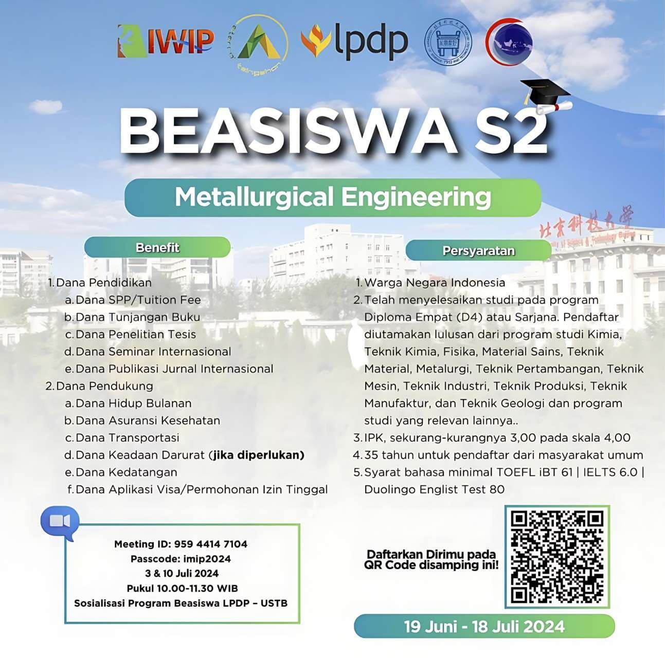 INFORMASI WEBINAR SOSIALISASI PROGRAM BEASISWA LPDP - USTB