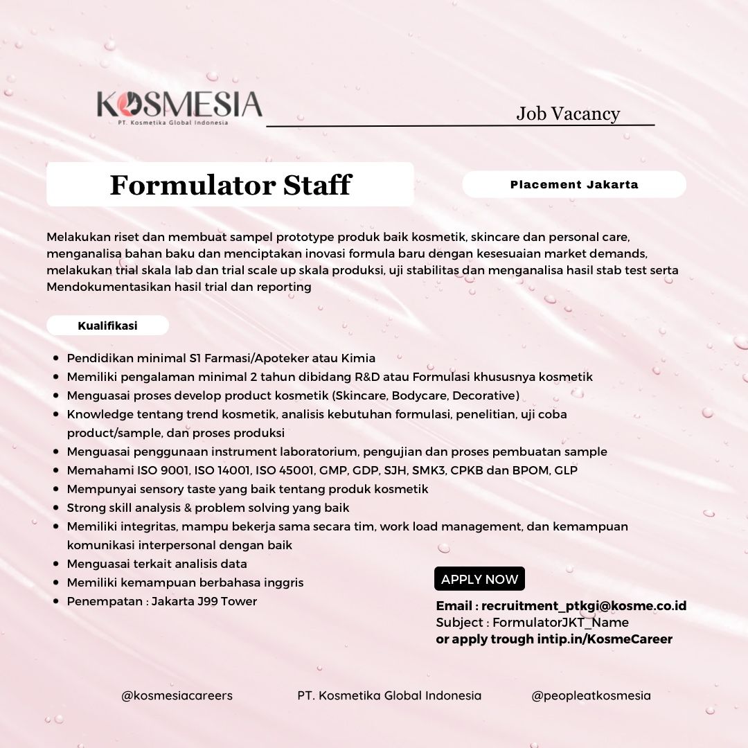 Lowongan Kerja PT Novell Pharmaceutical Laboratories