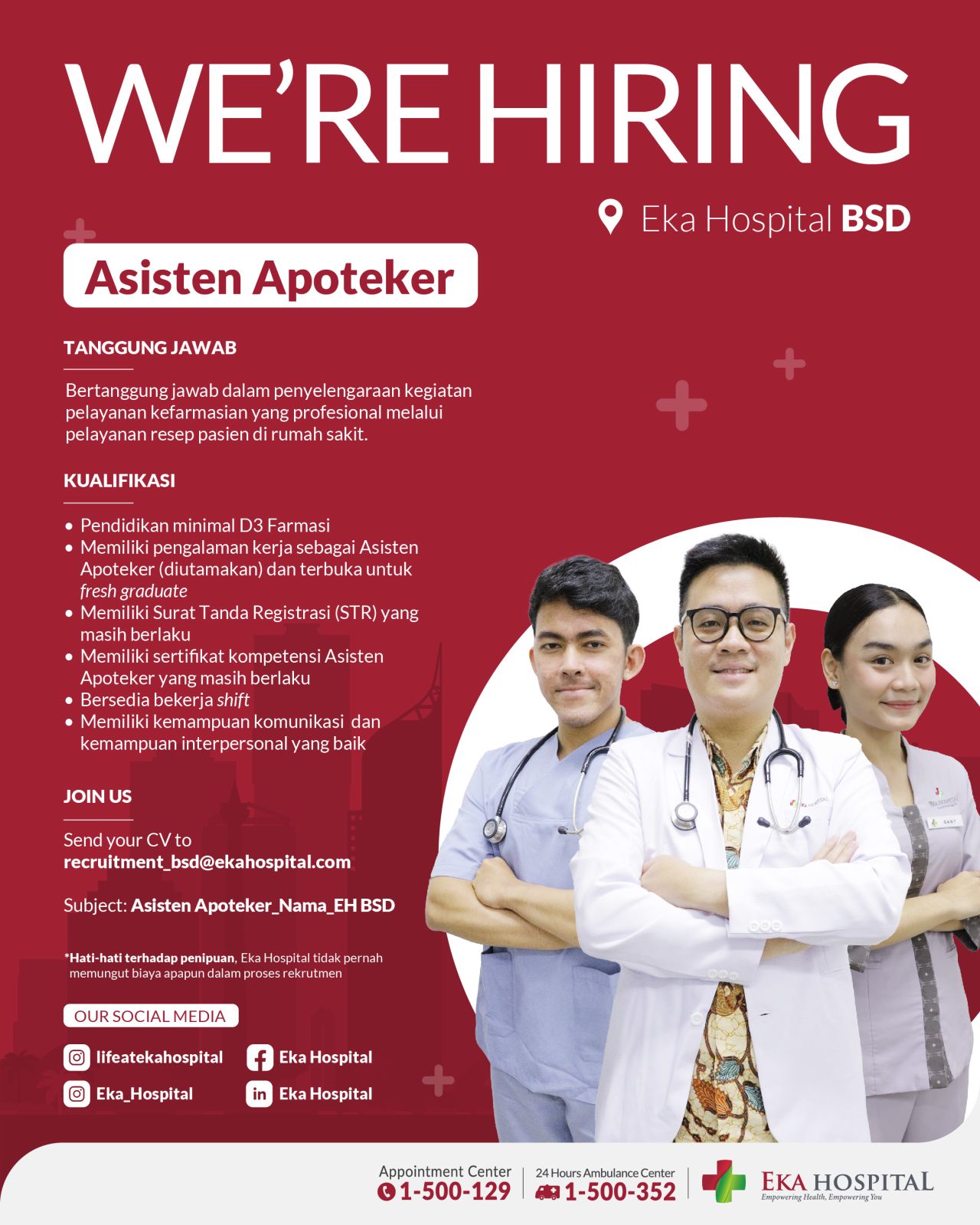 Lowongan Kerja Eka Hospital