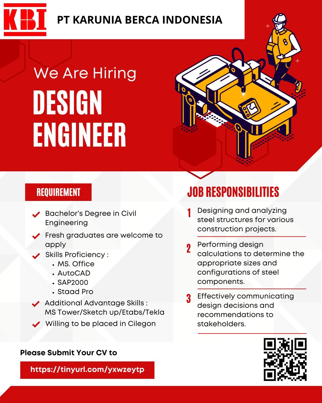 Lowongan Kerja PT. Karunia Berca Indonesia