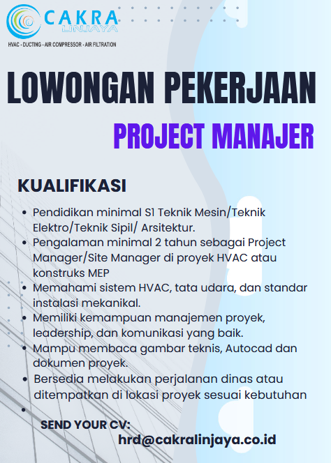 Lowongan Kerja CV. Cakra Linjaya